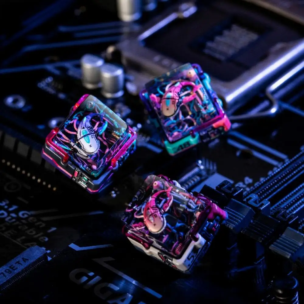 Cyberpunk-Style-Handmade-Mechanical-Keyboard-Keycap-Dwarf-Factory ...