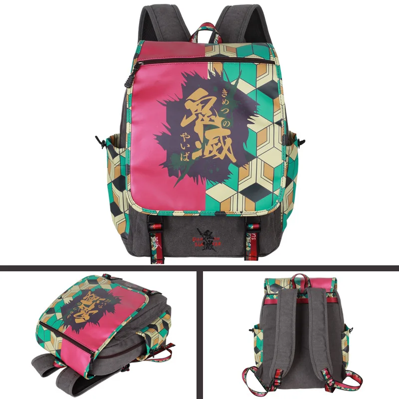 Mochila-de-dibujos-animados-de-demonio-de-Anime-mochila-escolar-de-PU ...