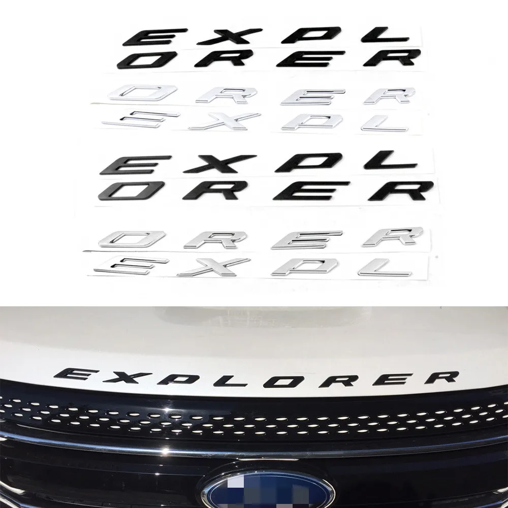 1pc-3D-EXPLORER-Letter-Hood-Head-Front-Sticker-Emblem-Badge-Car-Decal ...