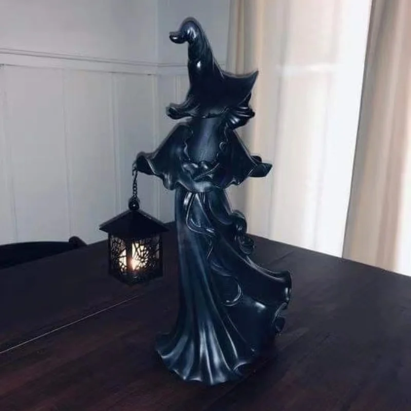 Creative-Resin-New-Witch-Lantern-with-Candle-Light-Decoration ...