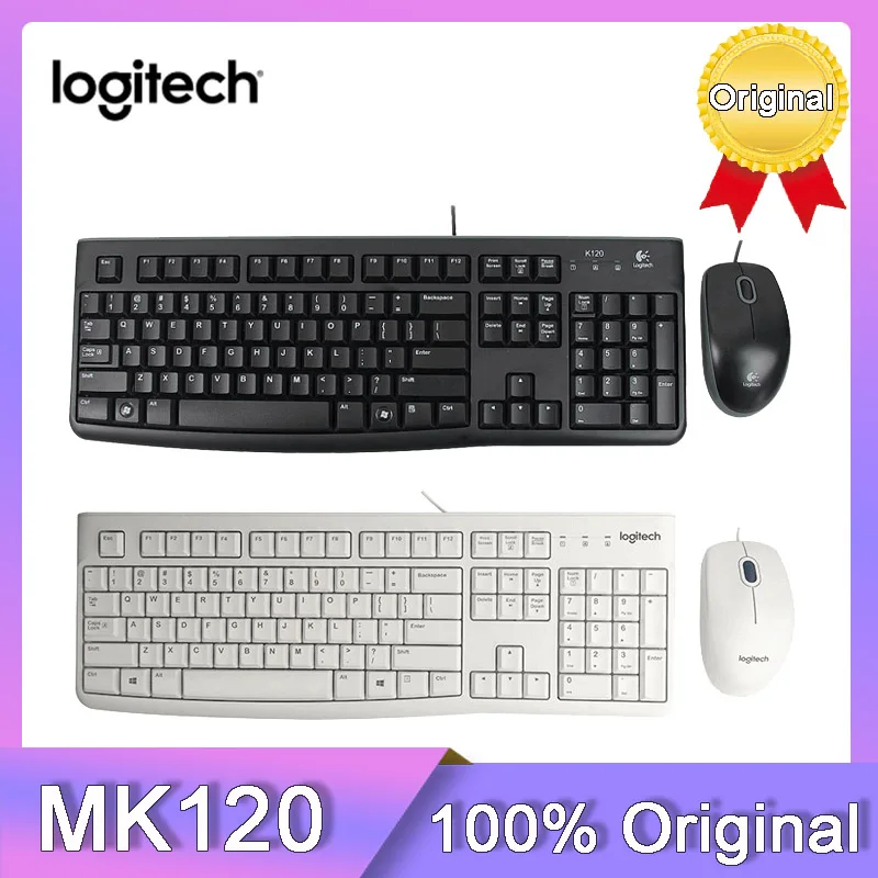 Original-Logitech-MK120-Wired-Mouse-And-Keyboard-Kit-Kit-000dpi-Optical ...