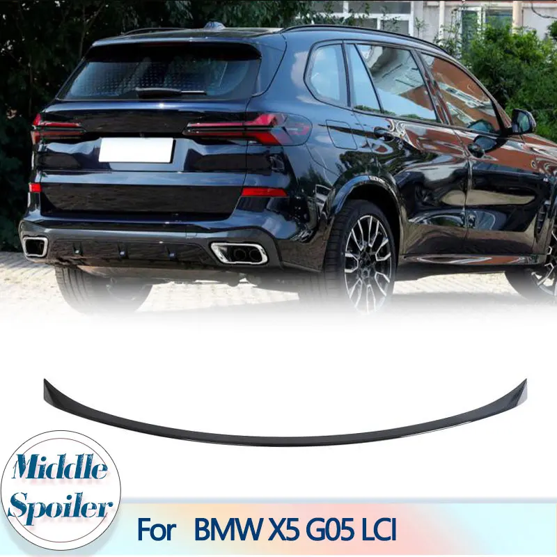 Car Rear Trunk Middle Spoiler Wings For BMW X5 G05 LCI M Sport 2024 ABS ...