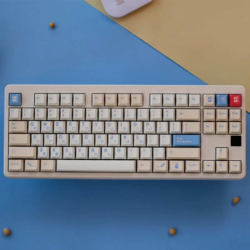 GMK-Soy-milk-PBT-Dye-Subbed-Keycap-For-Mechanical-Keyboard-Key-Caps ...