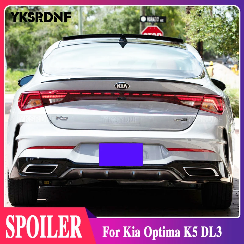 기아 옵티마 K5 DL3 용 2020 2021 ABS 플라스틱 광택 블랙 후면 트렁크 부트 립 스포일러, 자동차 테일 윙 장식|스포일러 & 날개| - AliExpress