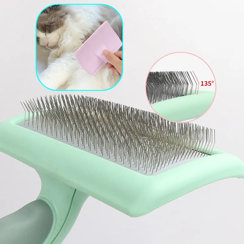 Dog Brush Stainless Steel Dogs Combs Massage Dog Grooming Brush Pet ...