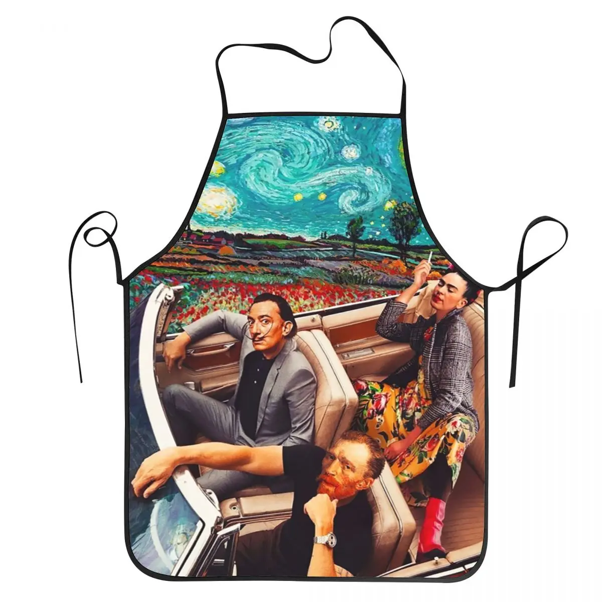 Salvador-Dali-And-Van-Gogh-Starry-Night-Apron-Kitchen-Chef-Cooking ...