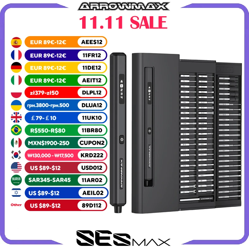 ARROWMAX-SES-Max-Precision-Electric-Screwdriver-Set-Smart-Motion-Control-Torque-Rechargeable ...