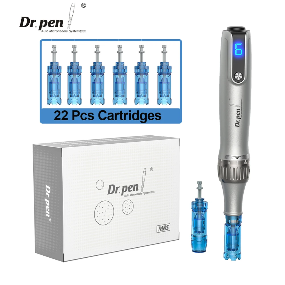 Dr Pen Ultima M8S with 22Pcs Needle Cartridges Wireless Dermapen ...