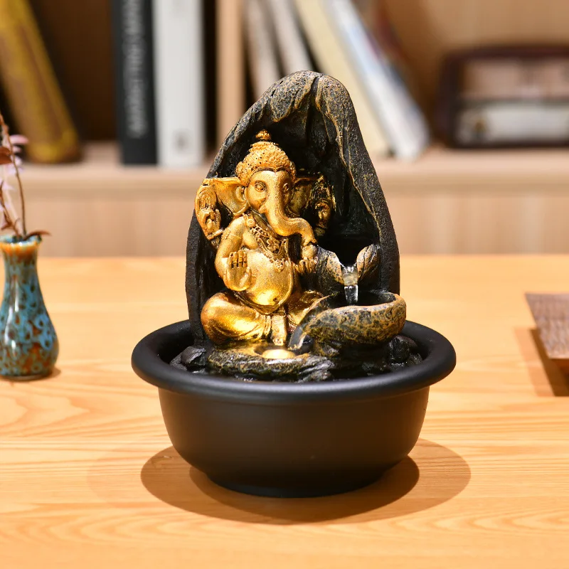 Ganesha Statues Indoor Water Fountain, Buddah Statute Tabletop Fountain ...