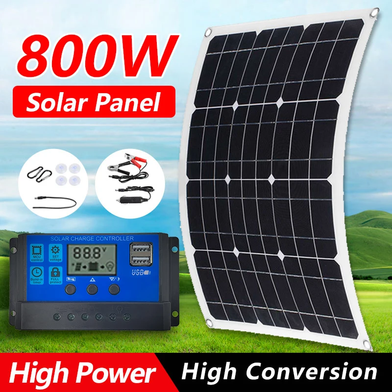 Painel-solar-imperme-vel-flex-vel-sil-cio-monocristalino-800W ...