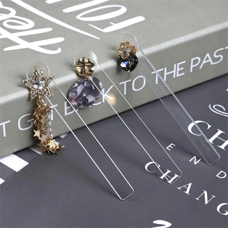 1/5Pcs Clear Acrylic Earring Try On Stick Forecast Shop Special Tool ...