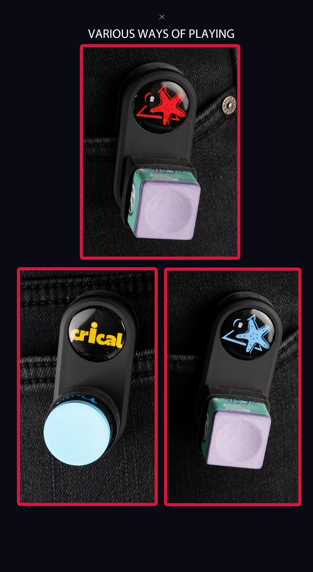 CRICALBilliard Chalk Holder Magnetic Silent Chalk Case Stronger Force ...