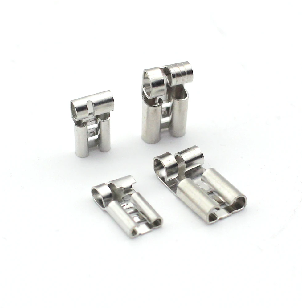 DJD031-2-Brass-Crimp-Terminal-Female-Spade-Connector-Bend-Angle-Car ...