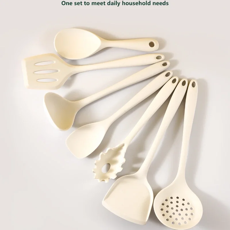 Kitchen-Utensils-Set-Milky-White-Silicone-Kitchen-Spoon-Kitchen-Multi ...