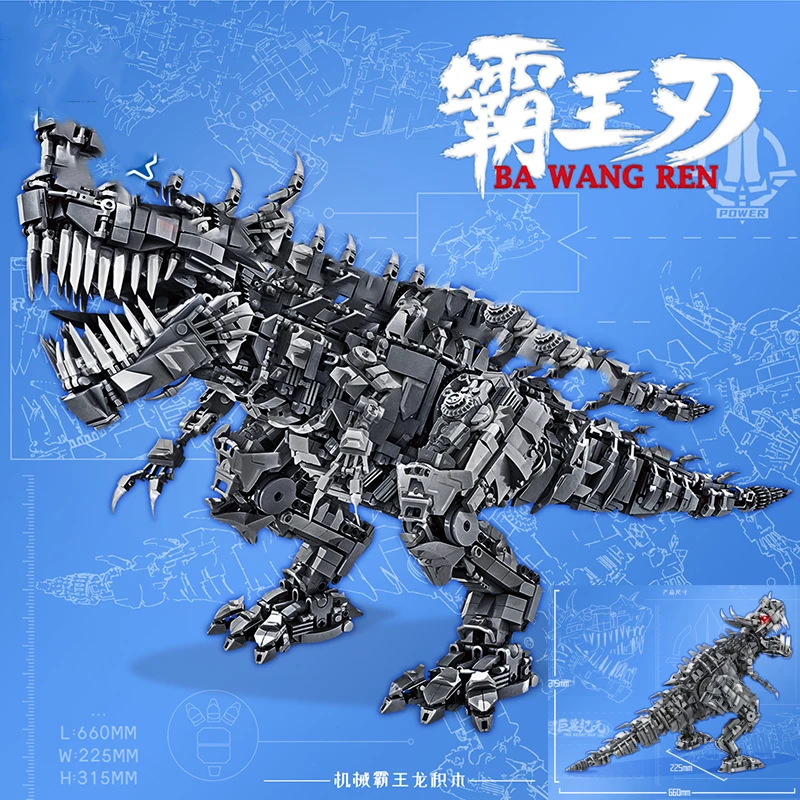 Nuovo MOC Jurassic Dino World Tyrannosaurus Rex kit di costruzione Bolcks mattoni dinosauri ...