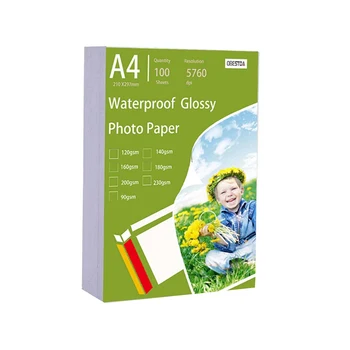 A4 100 Sheets Glossy Photo Paper 8.27 * 11.69 Inch 160gsm 120g High ...