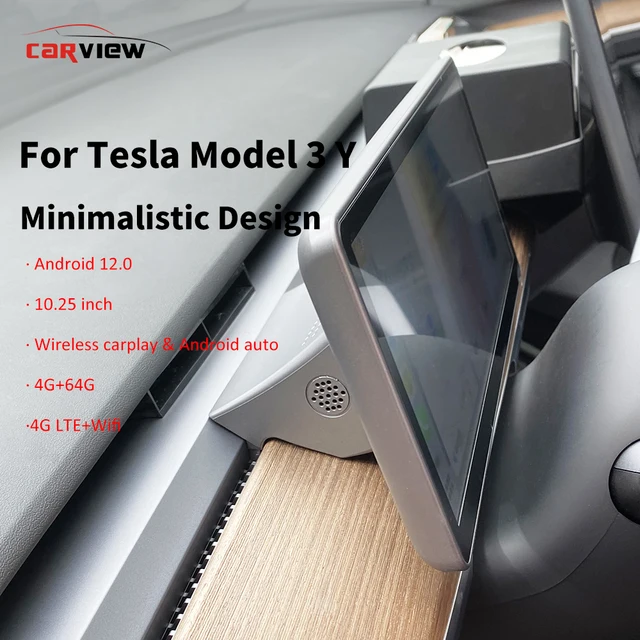 CARVIEW 10.25" Dashboard Touch Screen For Tesla Model 3 Y Andriod 12 4G ...