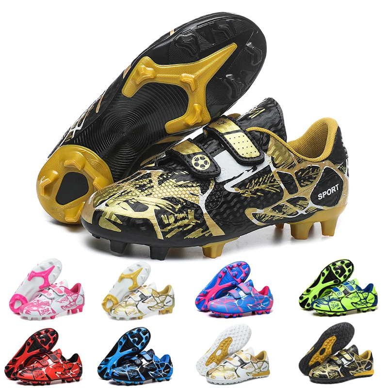 Kids-Soccer-Shoes-Society-TF-FG-School-Football-Boots-Cleats-Grass ...