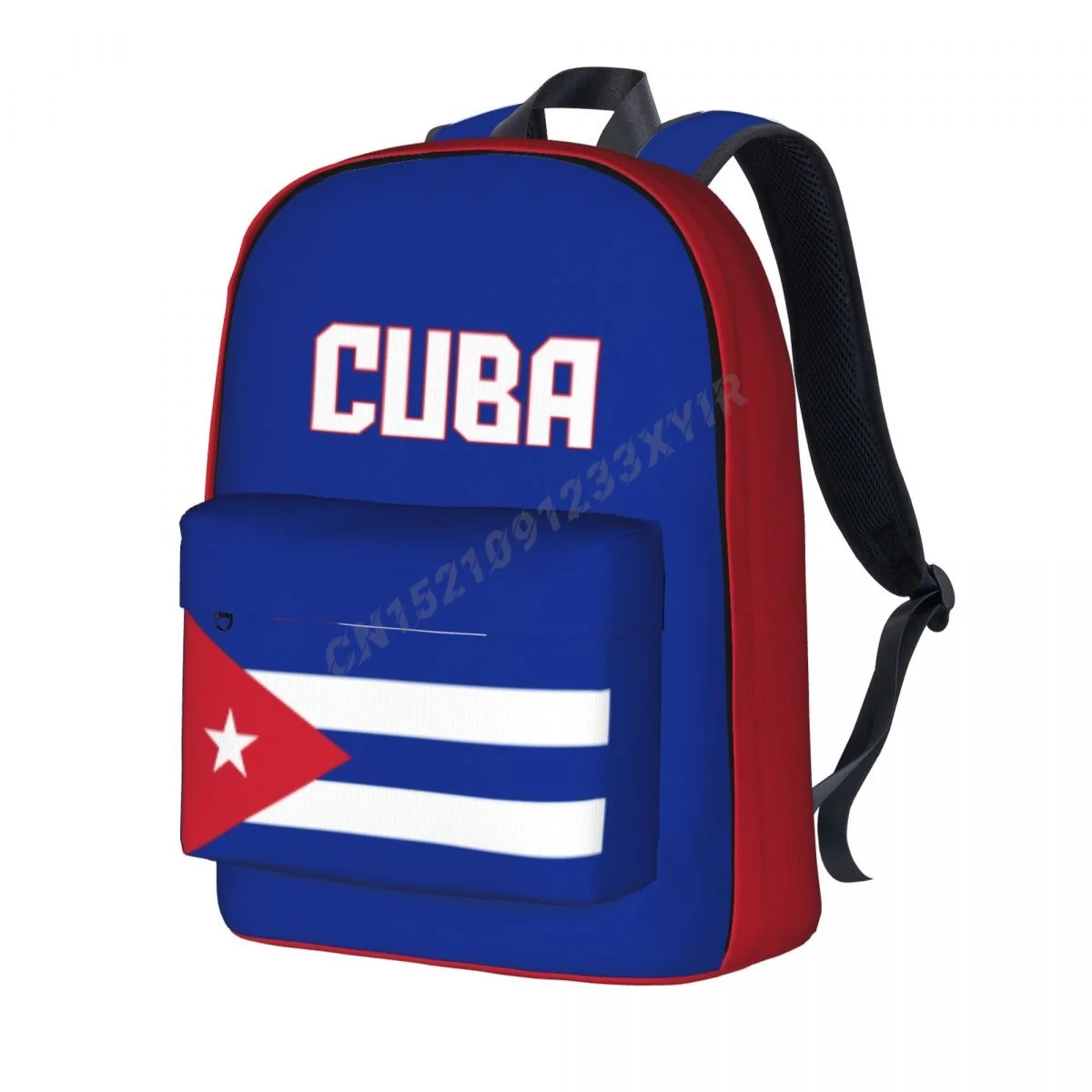 Unisex-Backpack-Cuba-Flag-Cuban-Stitch-Schoolbag-Messenger-Bag-Case ...