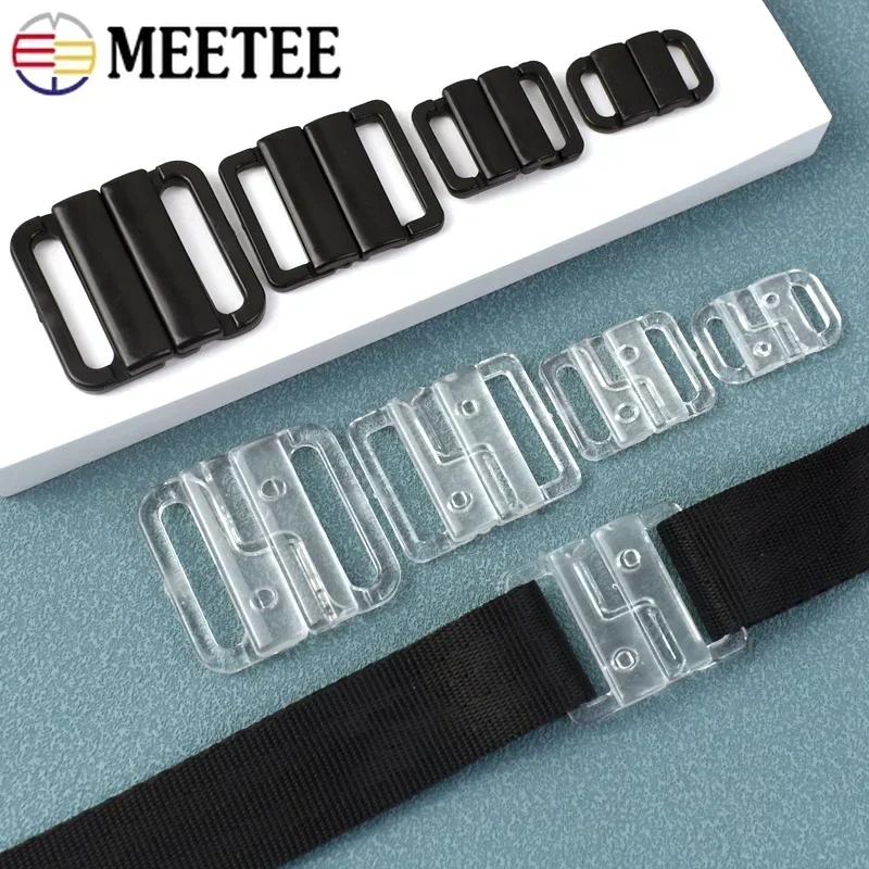 20/50/100Sets 10/15/20/25mm Bra Closure Plastic Buckle Swimsuit Strap ...