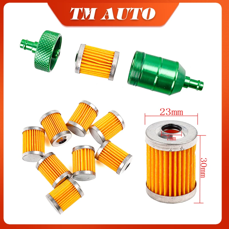 Motorcycle 10pcs/Pack Fuel Filter Element For Reusable Washable Petrol ...