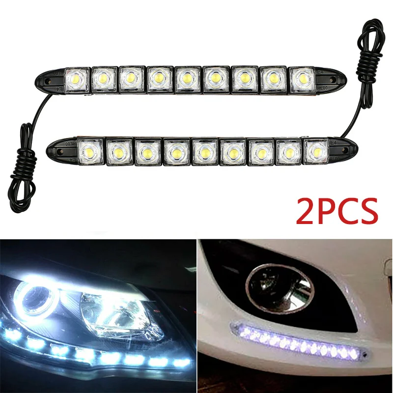 Bendable Car COB LED Daytime Running Lights Flexible Auto DLR Waterproof Fog Lamp Car Styling ...