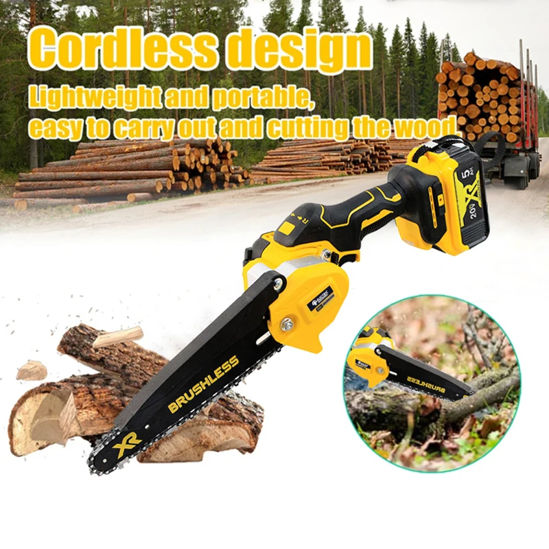 Electric-Goddess-Brushless-Chainsaw-for-Outdoor-Household-Small ...