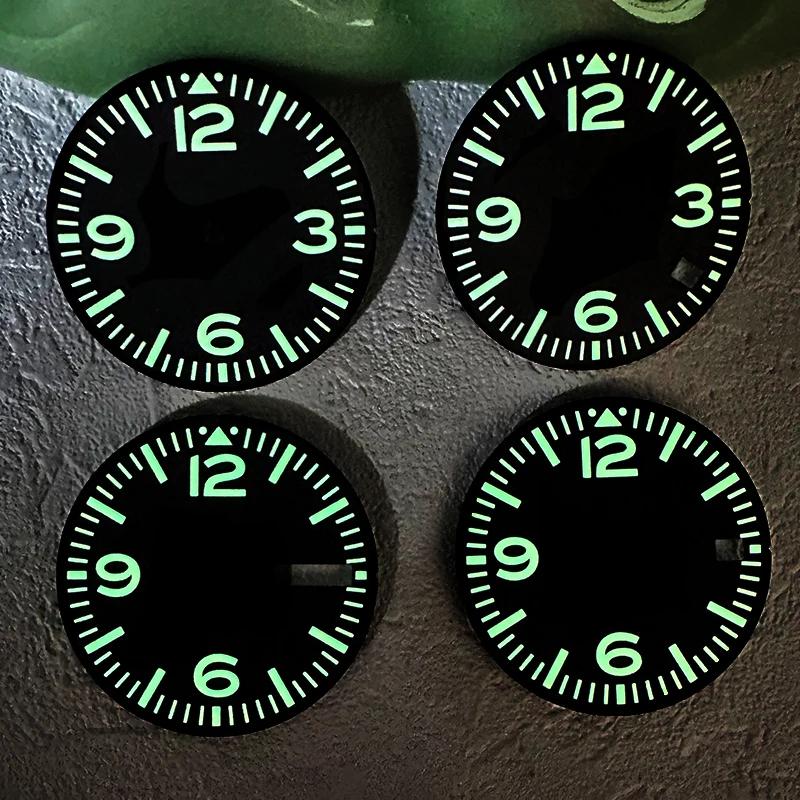 28.5 mm Watch Dial Green Luminescent Face Compatible With Automatic ...