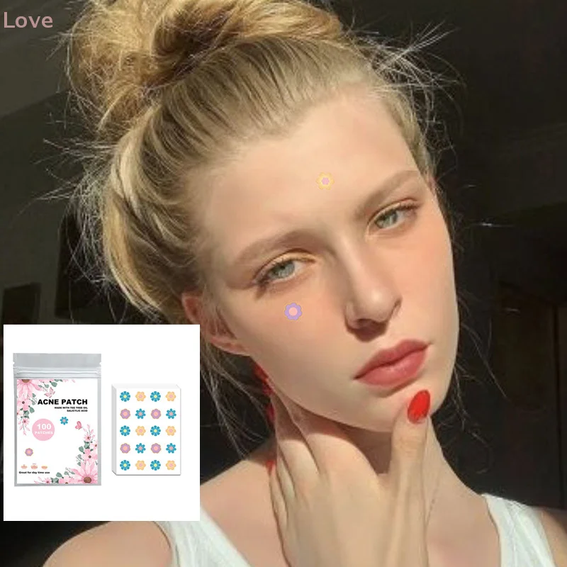 [L&P] 100Pcs Invisible Flower Design Acne Pimple Patch For Face Skin ...