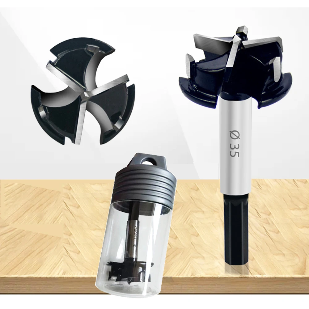 High-quantity-35mm-3-Flutes-Carbide-Tip-Location-Drill-Bit-Wood-Auger ...