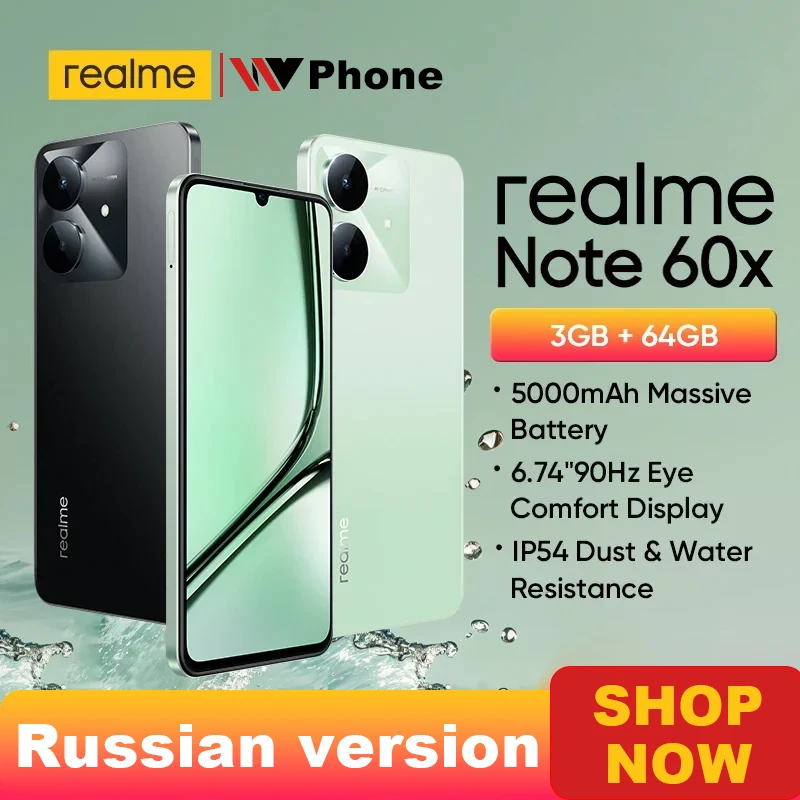 New-realme-Note-60x-Smartphone-Russian-Version-5000mAh-Battery-6-74 ...