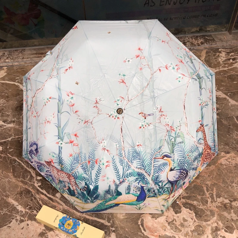 Full-automatic-Folding-Umbrella-Tri-folding-Rain-Umbrella-Sunshade ...