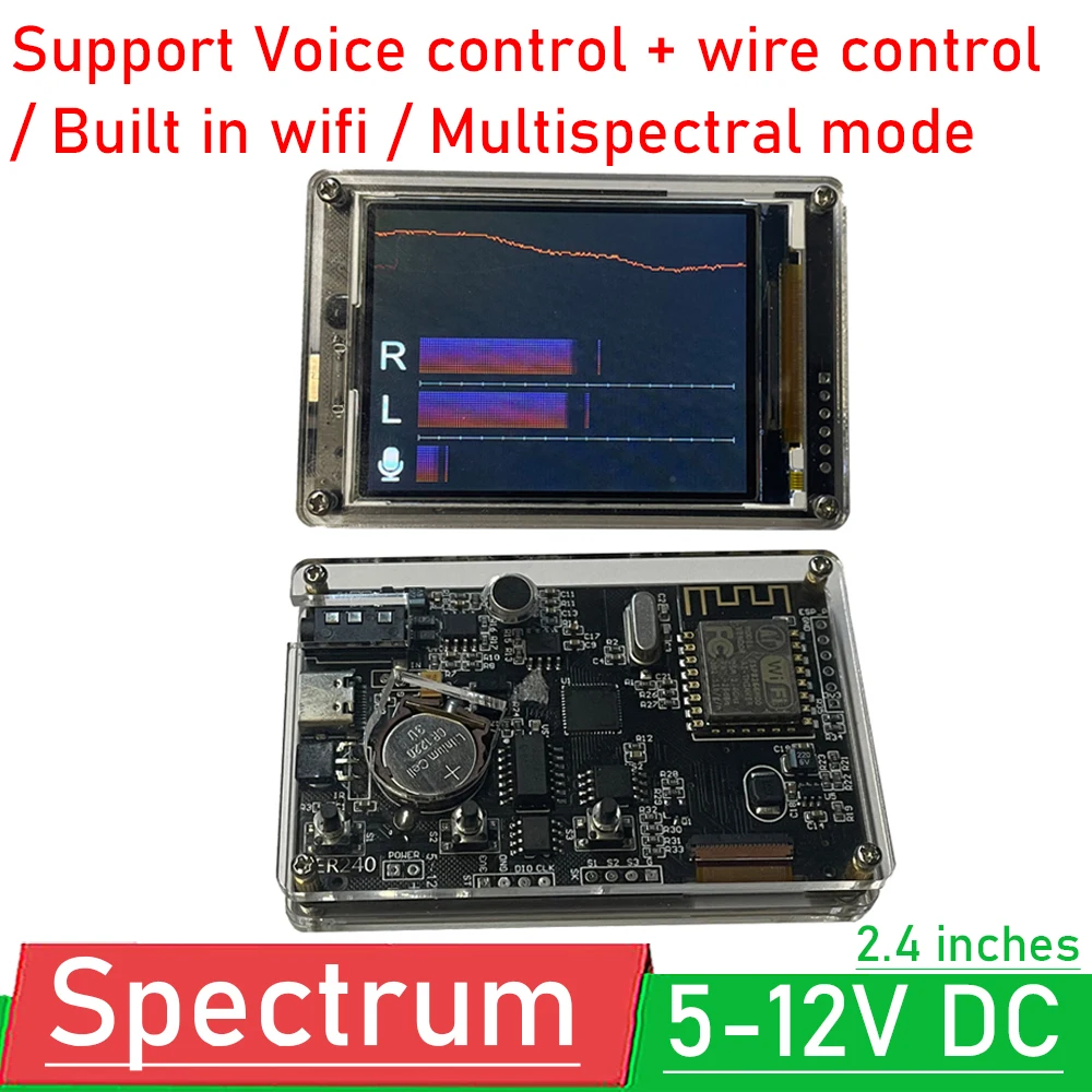 2-4-LCD-Music-Spectrum-Voice-control-Display-Analyzer-WIFI-CLOCK-Audio ...