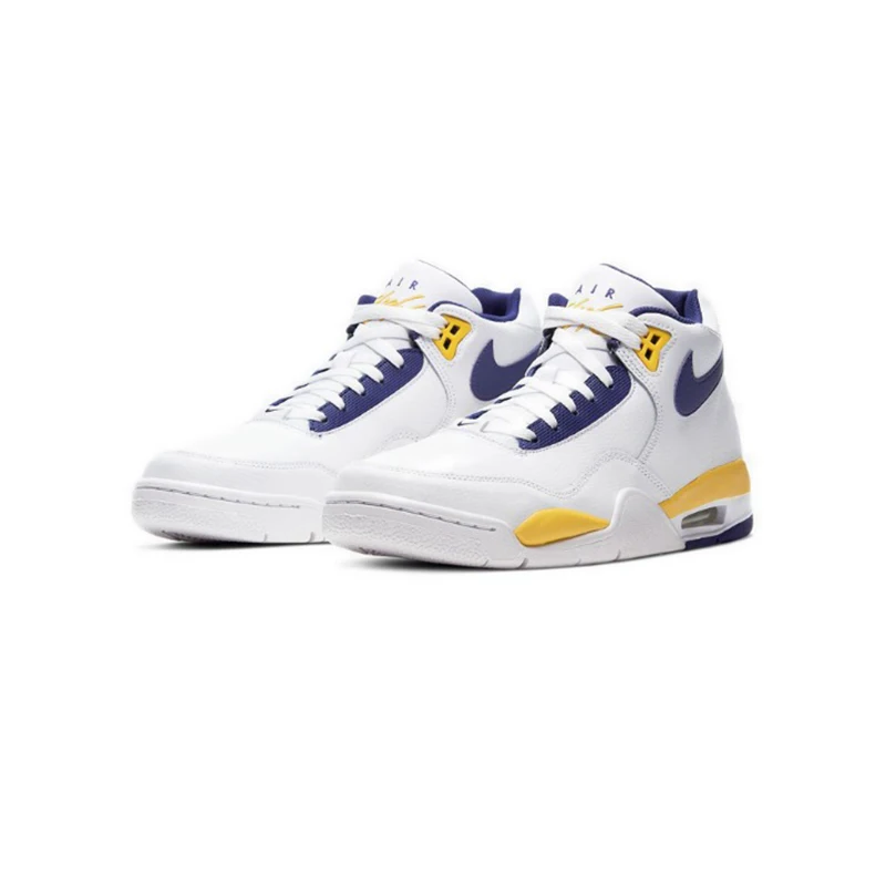 NIKE-FLIGHT-LEGACY-White-blue-and-yellow-retro-basketball-shoes-BQ4212 ...