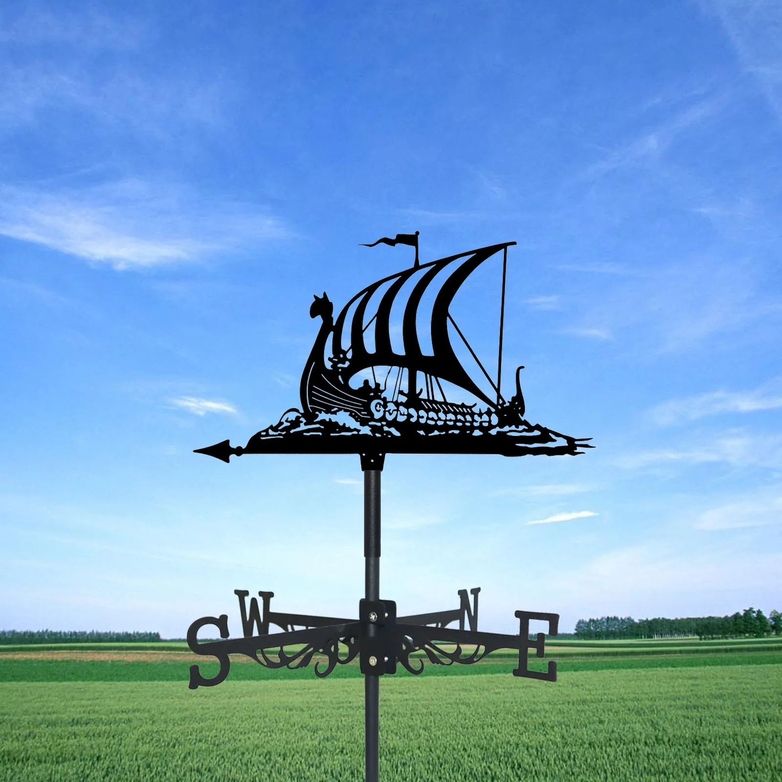 1-Pc-Metal-Sailboat-Wind-Vane-Ecoration-Roof-Garden-Courtyard ...