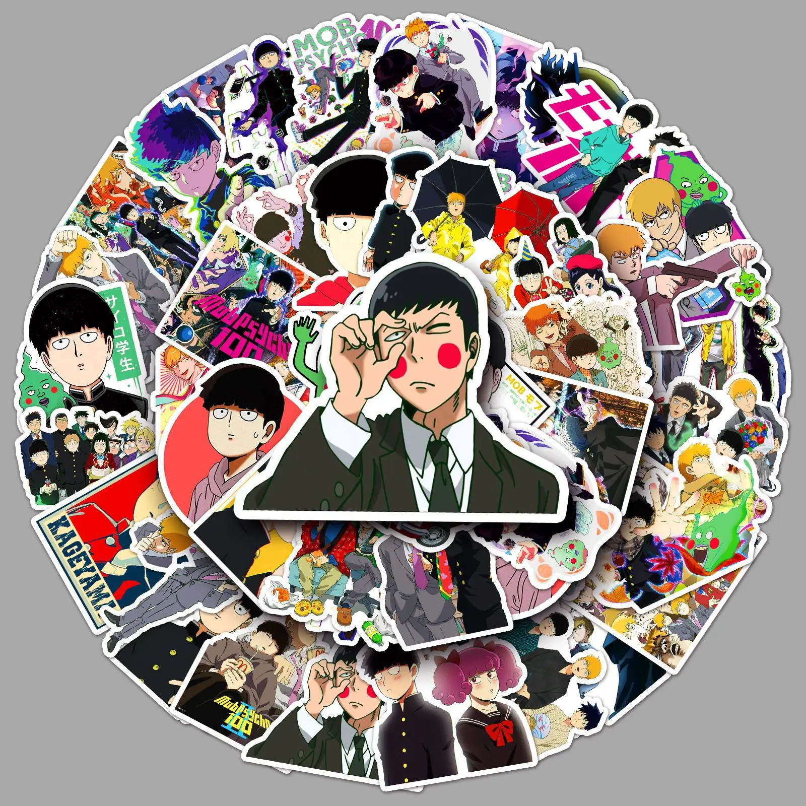 50Pcs-Japanese-Anime-Mob-Psycho-100-Series-Stickers-Suitable-for ...
