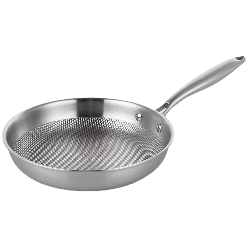 Skillet-28-30cm-Frying-Pans-Stainless-Steel-Non-Stick-Honeycomb-Pan ...