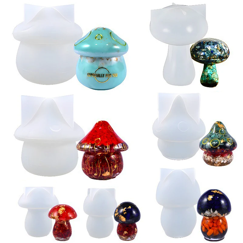 Multi-function-Mushroom-Storage-Boxes-Display-Epoxy-Resin-Silicone ...