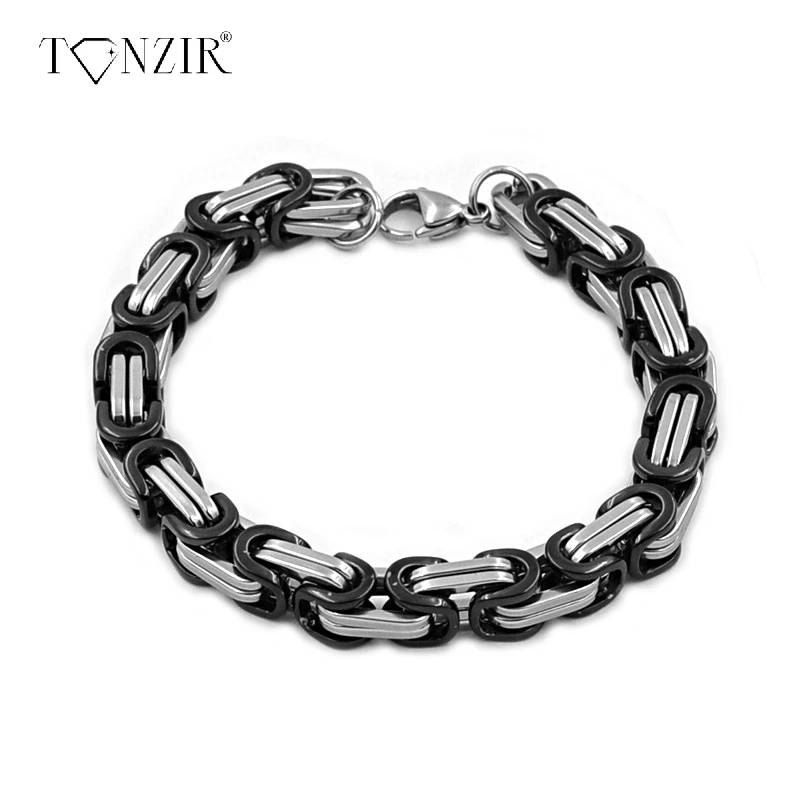 Jewelry-Byzantine-Bracelet-Stainless-Steel-King-Chain-Classic-Style ...