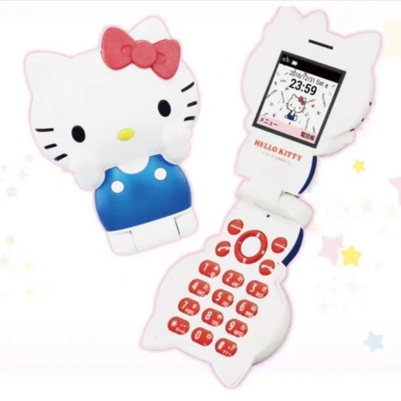 Limited-Edition-Sanrio-Foldable-Phone-Hello-Kitty-Anime-Peripheral-Call ...