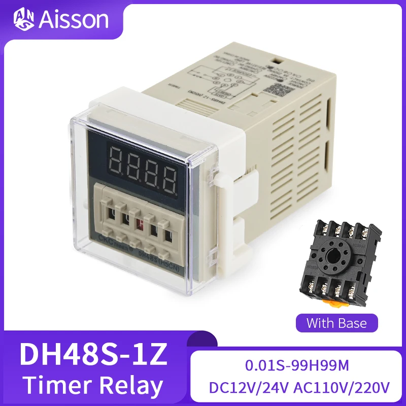 DH48S-1Z-LED-Digital-Timer-Relay-Programmable-Delay-Switch-0-01S-99H99M ...