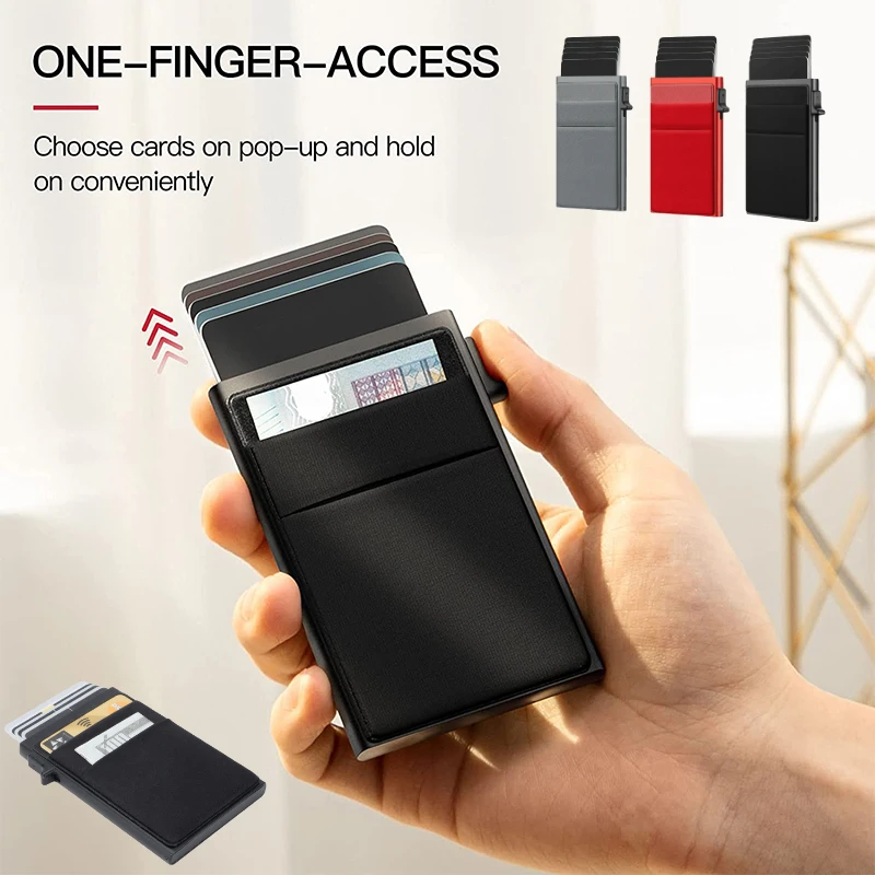 Rfid Credit Card Holder Wallet Metal Thin Slim Bank Card Case Men Women ...