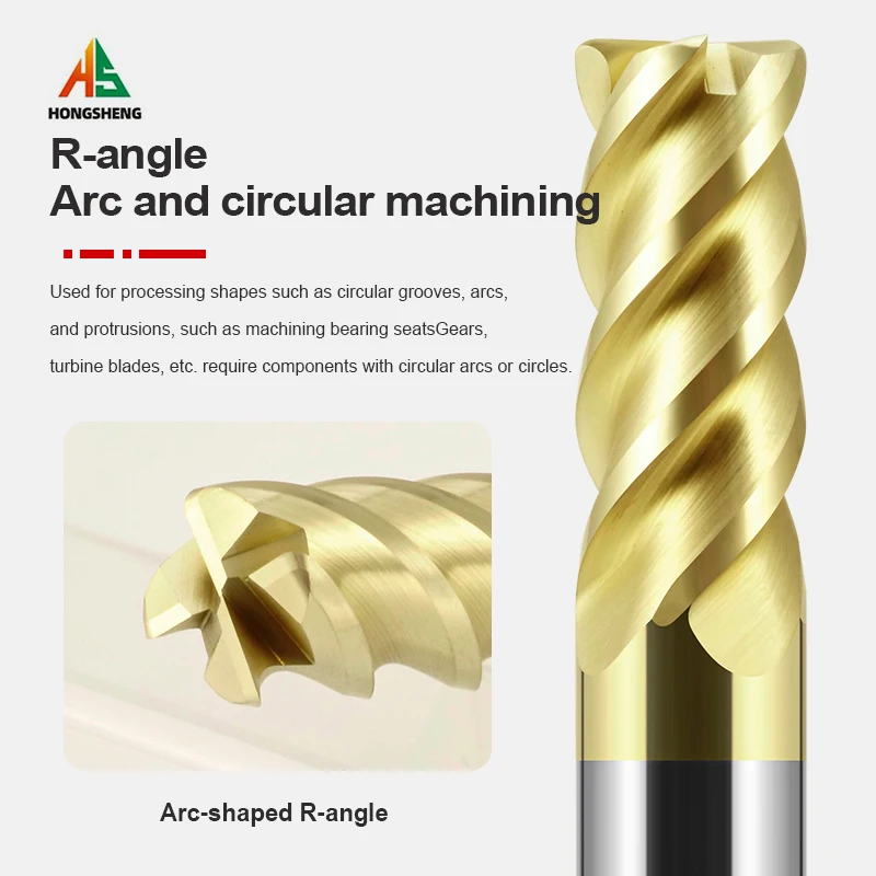 HRC68-Corner-Radius-End-Mill-CNC-R-Bullnose-Cutter-Tungsten-Carbide ...