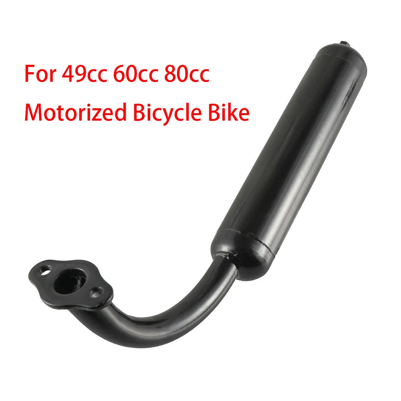 Black Muffler Stock Exhaust For 80cc 66cc 49cc Motorized Bicycle 2 ...