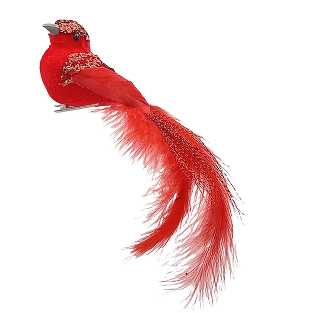 1Pcs-Artificial-Red-Birds-Imitation-Birds-Clip-On-Cardinals-Feathered ...