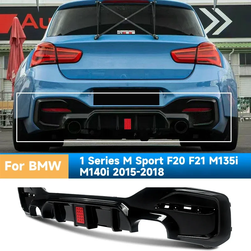 Rear Lip Diffuser Spoiler Bumper with Brake Light Car Accessories For ...