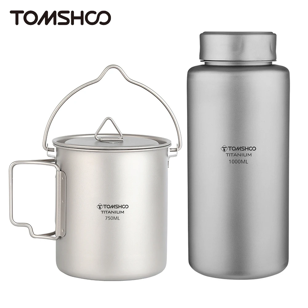 Tomshoo-1L-Titanium-Water-Bottle-Big-Capacity-Ultralight-Canteen ...