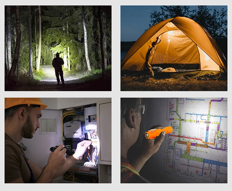 Compas électrique de Camping en plein air Double Arc briquet USB torche ...