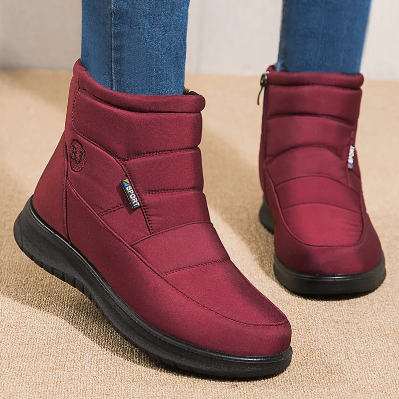 New-Women-Boots-Waterproof-Snow-Boots-For-Winter-Shoes-Women-Zipper ...