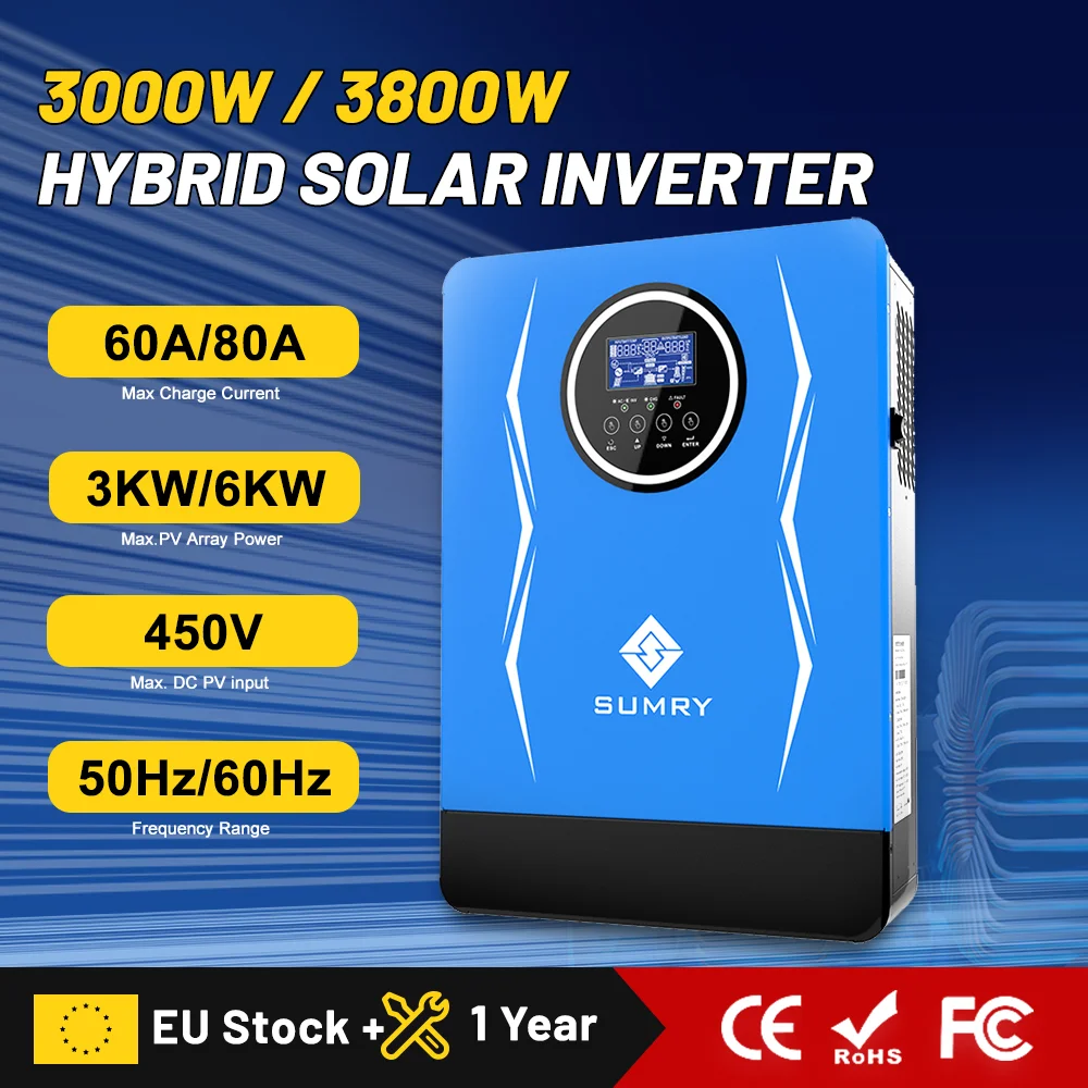 SUMRY-SP-Hybrid-Inverter-Solar-Panel-Power-3KW-24V-230VAC-50Hz-60Hz ...